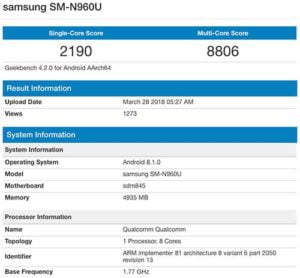 Samsung Galaxy Note 9 shows up on benchmarking site - REVU Philippines