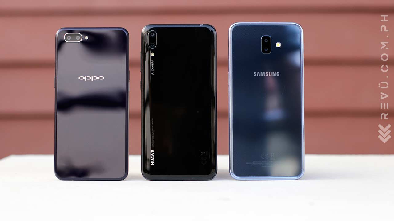 Huawei Y7 Pro 2019 vs OPPO A3s vs Samsung Galaxy J6 Plus - REVU Philippines