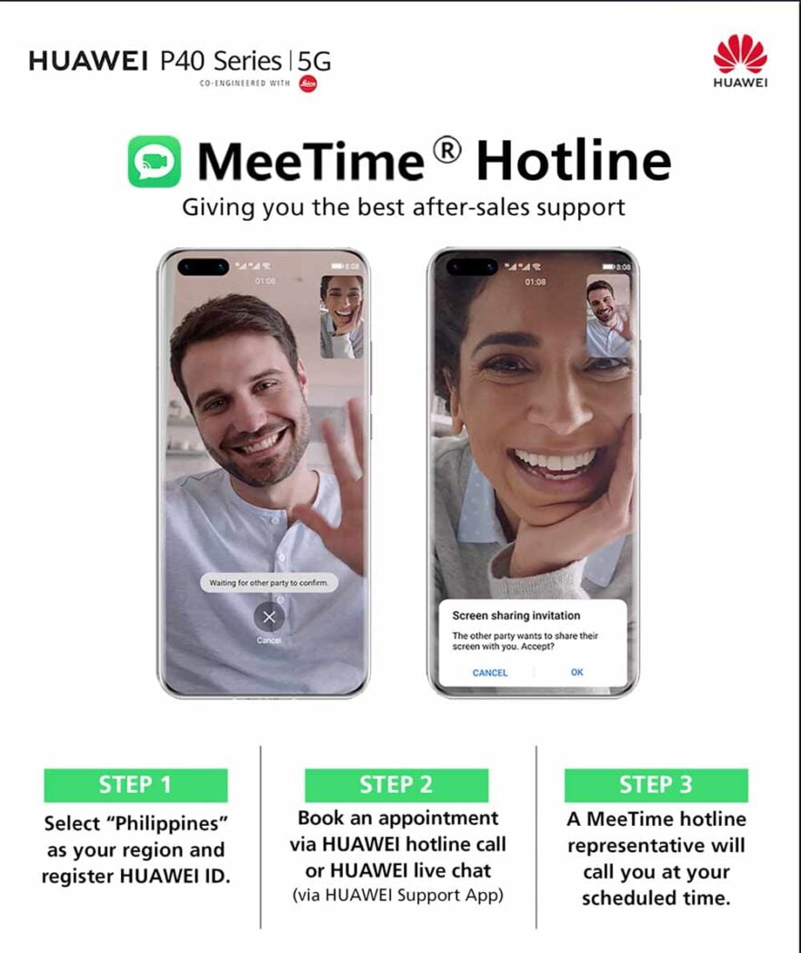 Huawei MeeTime in action & how to access it for after-sales support ...