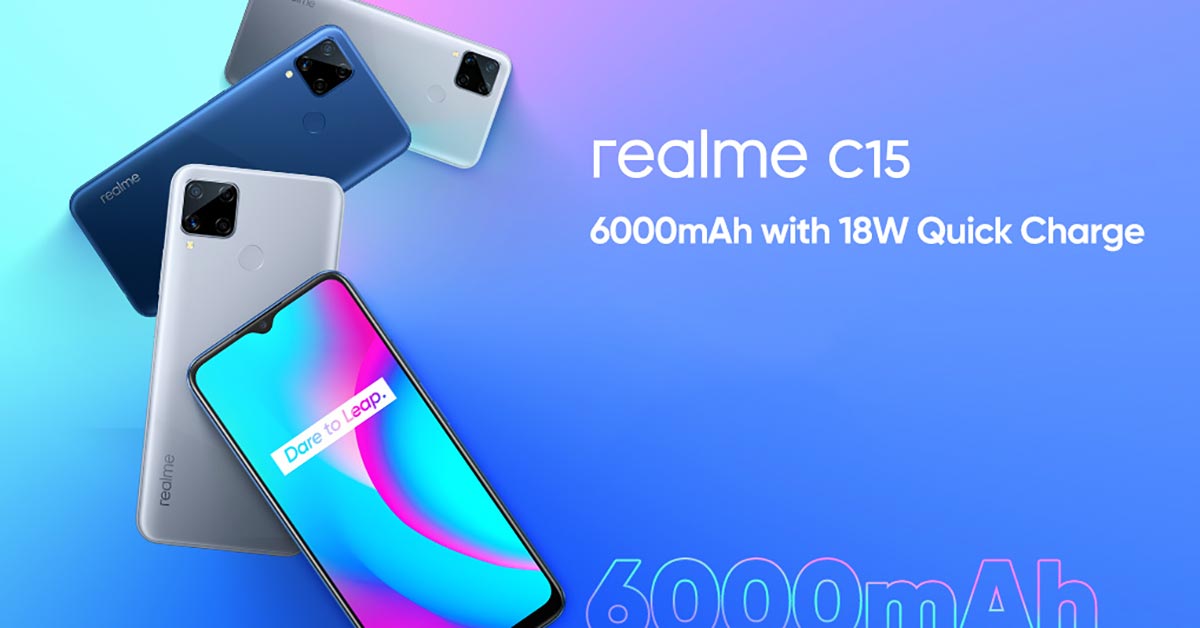 Official: Realme C15 with 6,000mAh battery. Prices, specs here - revü