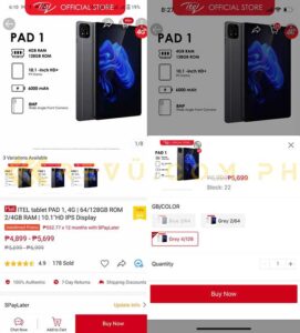 Upgraded Itel Pad 1 now in PH, priced at P5,699 ($105) - revü