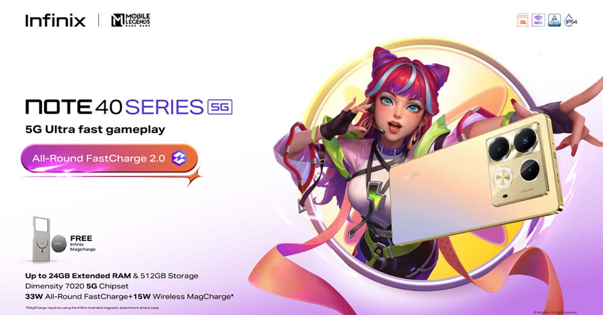 Infinix NOTE 40 5G launching in PH May 21 with MLBB All-Star collab - revü