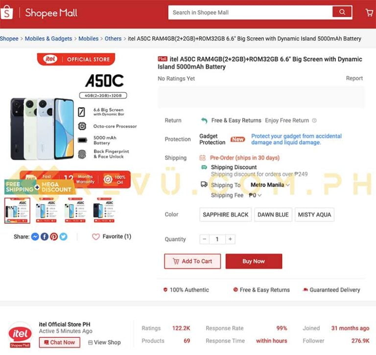 Itel A50C with Android 14 Go Edition priced as low as P3,099 in PH - revü