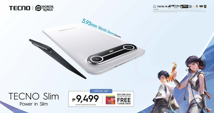 As low as P7,599: TECNO SPARK Slim, thinnest 3D-curved AI phone ...